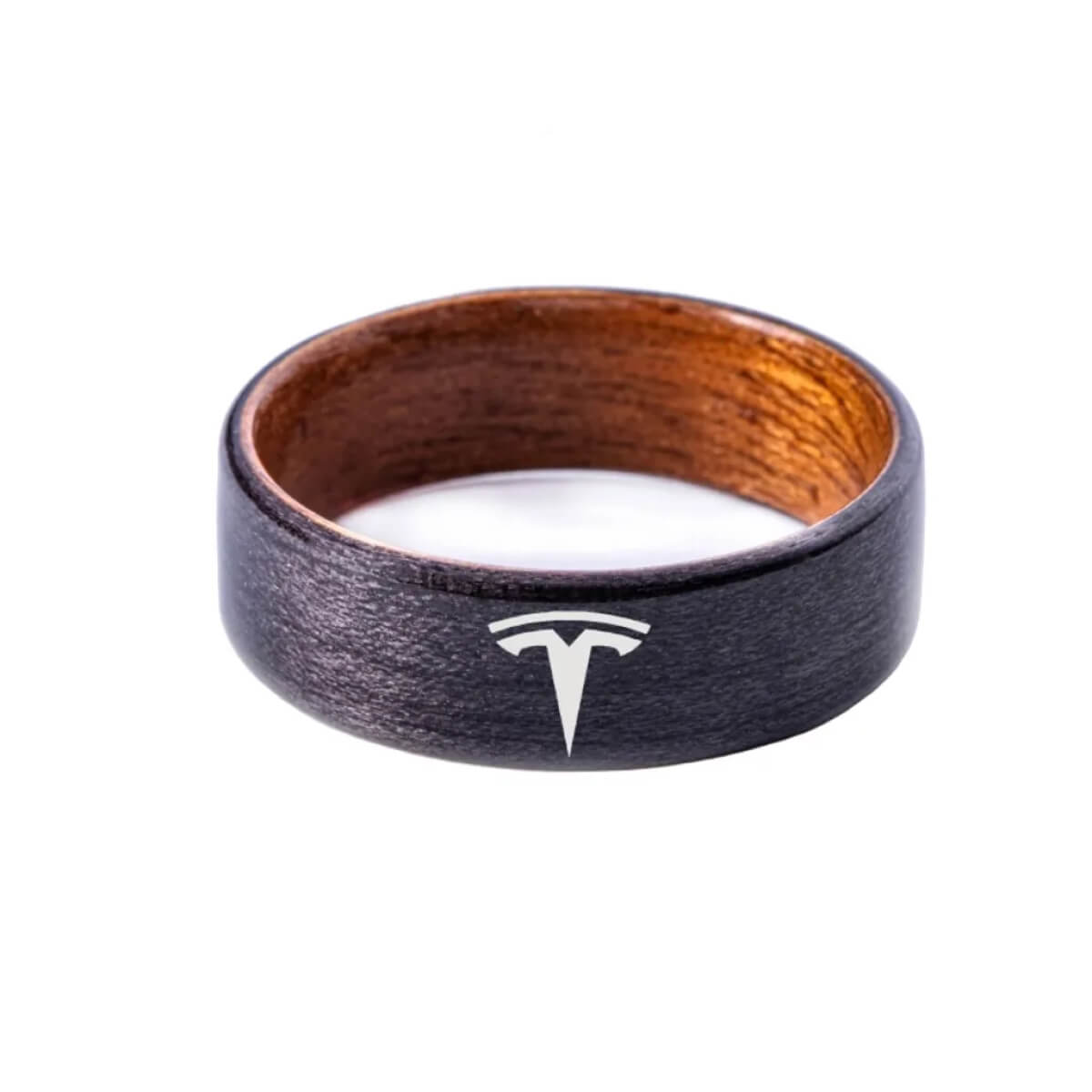 Gray tulip wood Tesla ring